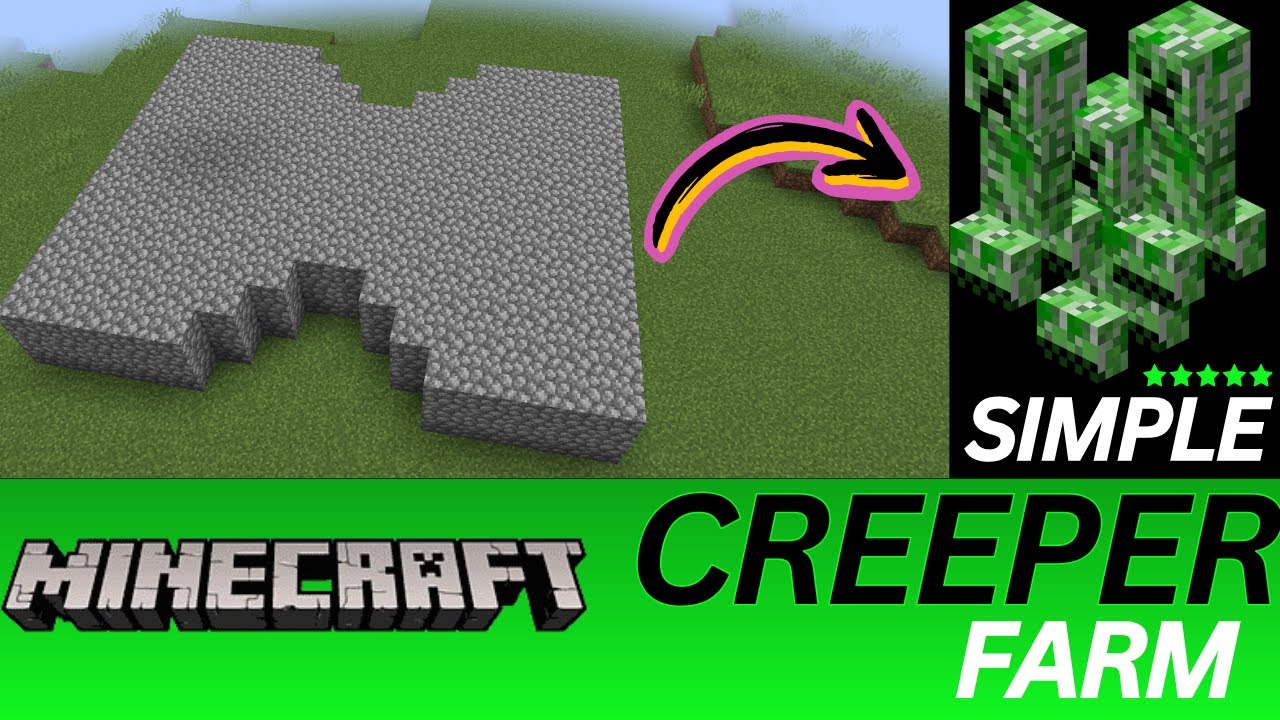 Simple Creeper Farm Minecraft | Minecraft 1 20 - YouTube