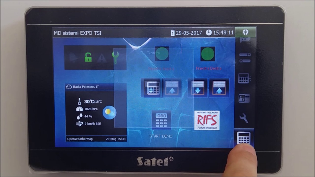 Satel INT-TSI + voce - YouTube