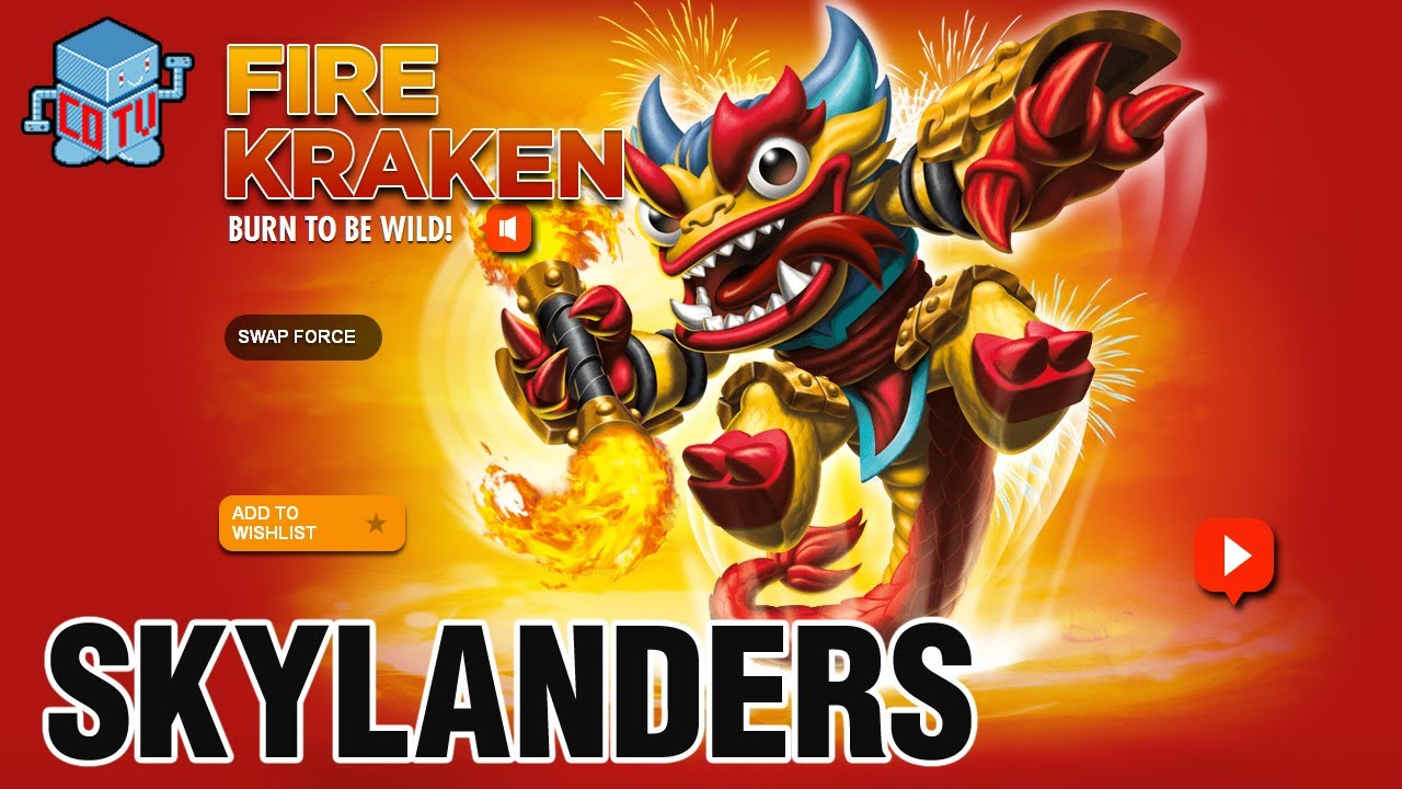 Skylanders Swap Force Gold Fire Kraken