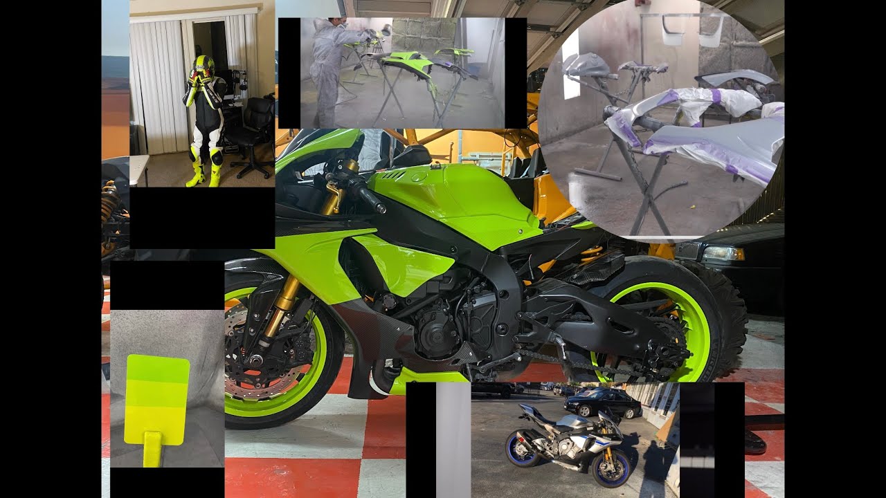 the best custom paint job on a yamaha R1M finish HD 1080p - YouTube
