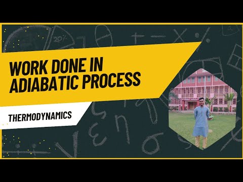 Work done in Adiabatic Process | Thermal Physics | Adiabatic Process | B.sc.(H) physics 2nd year ...