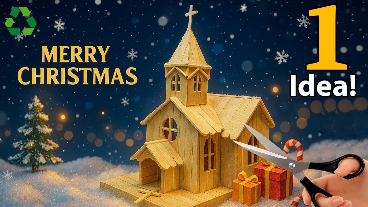 Don’t Throw Away Popsicle Sticks! I Built a Mini Wooden Church That ...