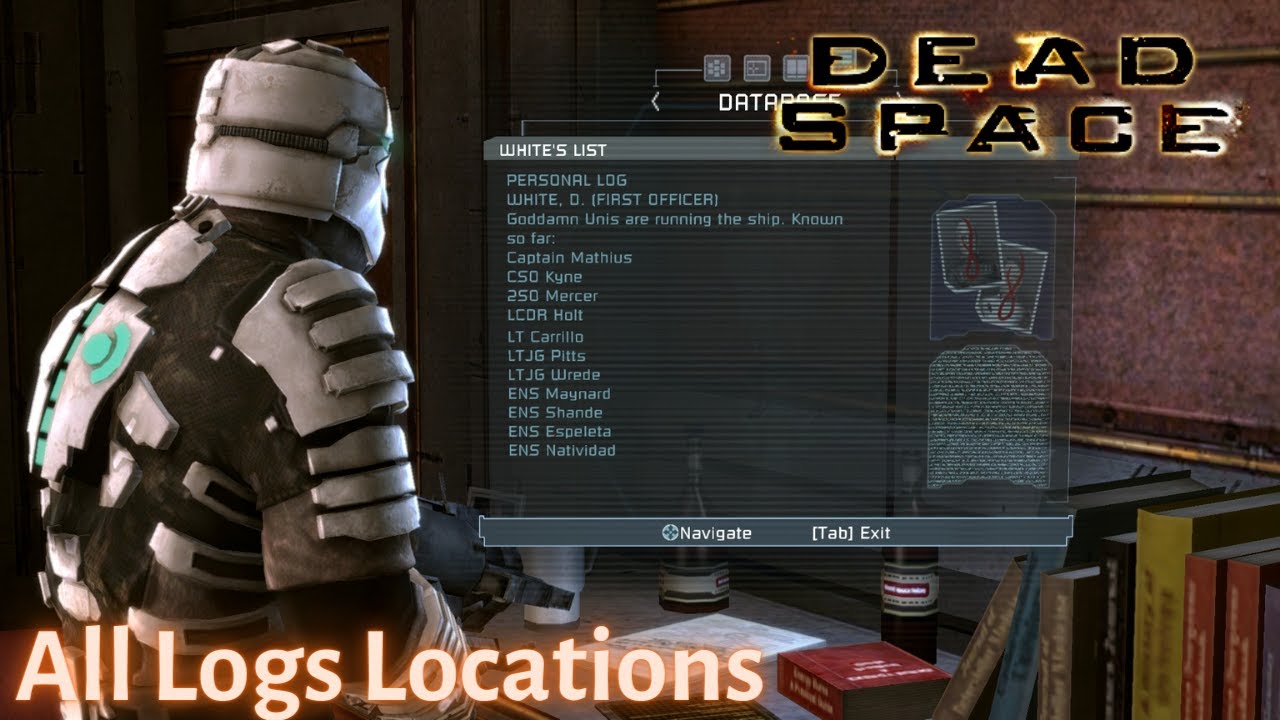 Dead Space - ALL LOGS LOCATIONS - YouTube