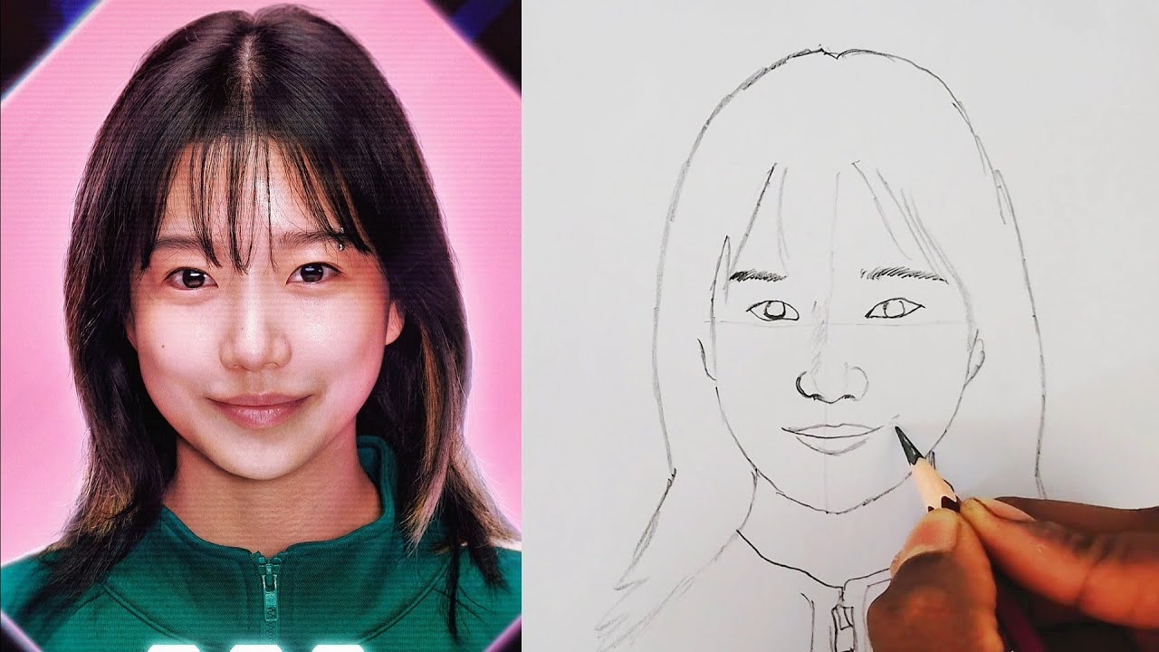 How to Draw Squid game 222 player | Kim Jun Hee | Squidgame player ...