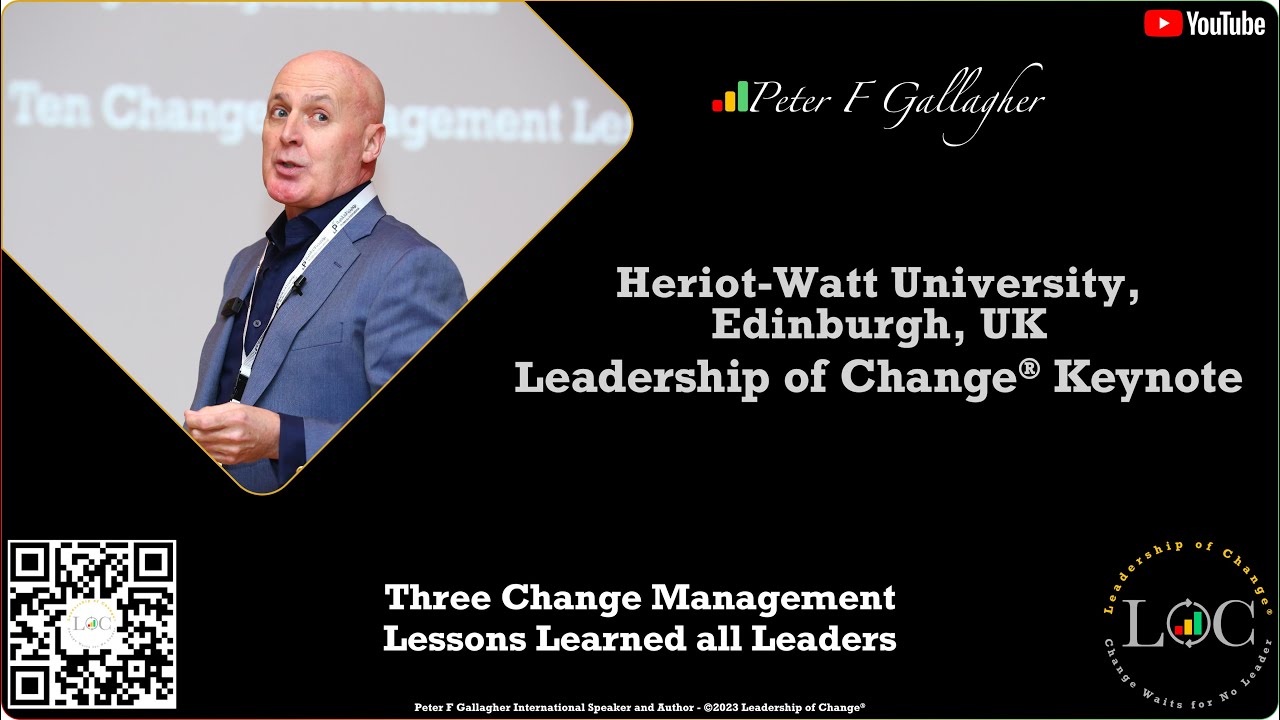 Leadership of Change: Three Change Management Lessons Learned - YouTube