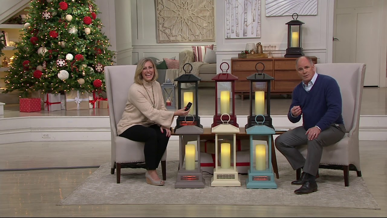 Duraflame 28-3/4" Electric Lantern with Infrared Heat on QVC - YouTube