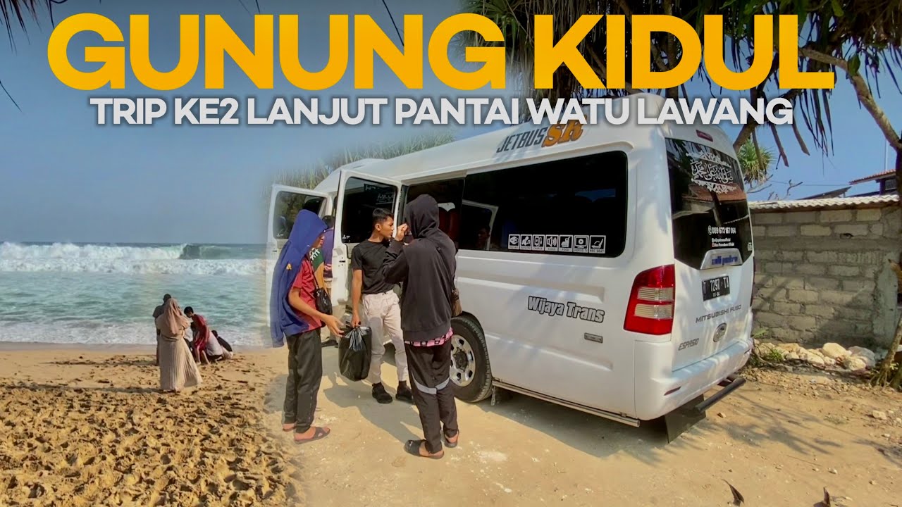 TRIP ELF LONG HARI KE 2 WISATA DI JOGJA ⁉️ INDAHNYA VIEW PANTAI WATU ...