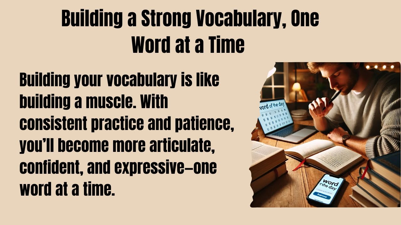 Building a Strong Vocabulary, One Word at a Time || Expand Your ...