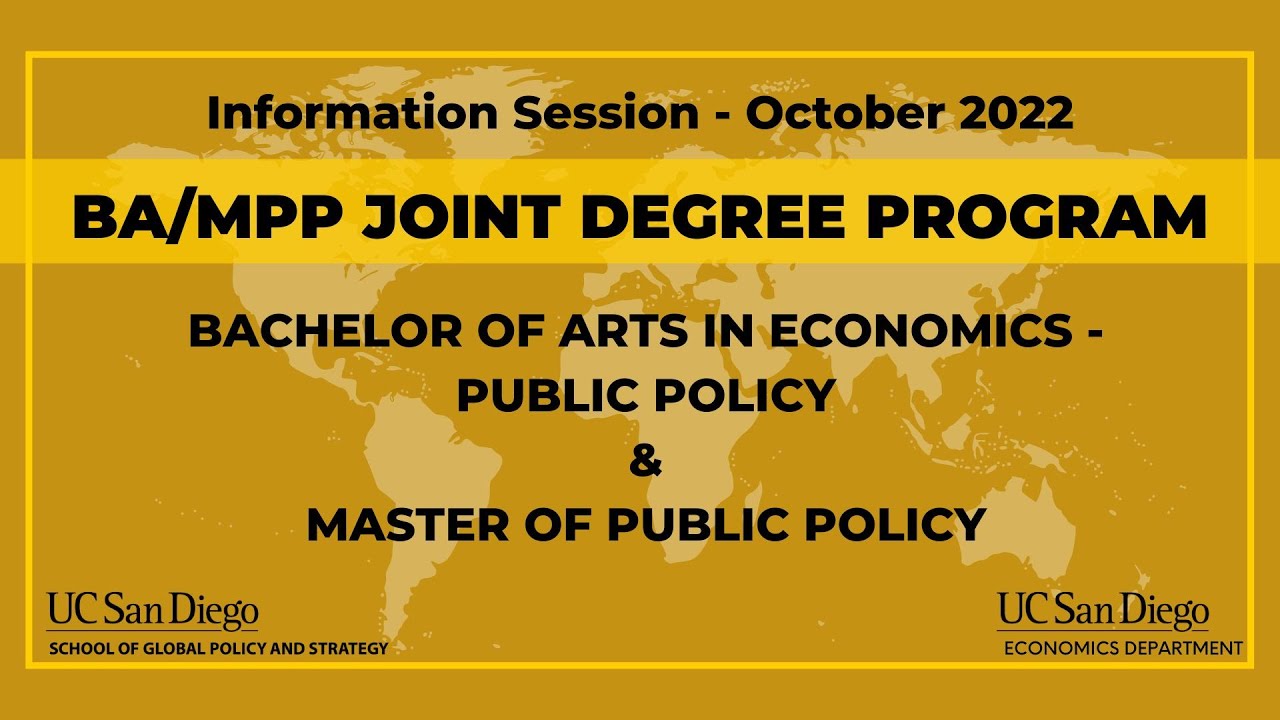 Info Session - BA in Economics & Master of Public Policy (BA/MPP) Joint ...