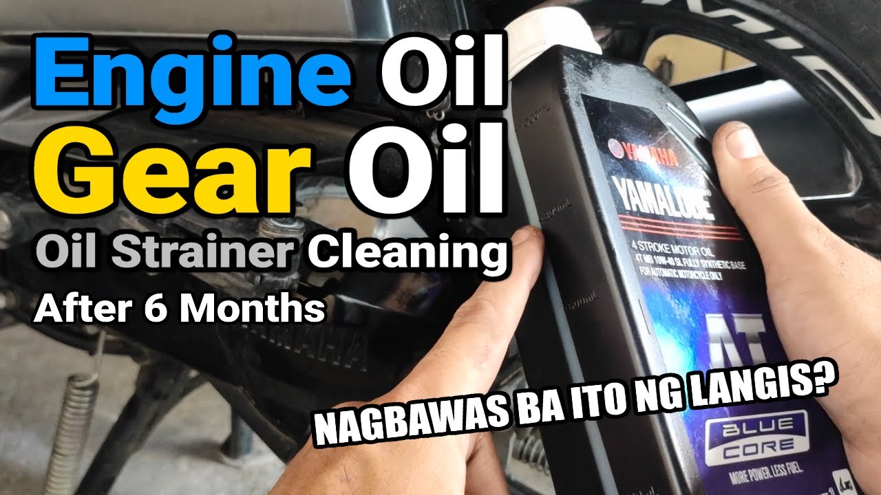 YAMAHA MIO i125 Change Engine Oil / Gear Oil / Oil Strainer Cleaning ...
