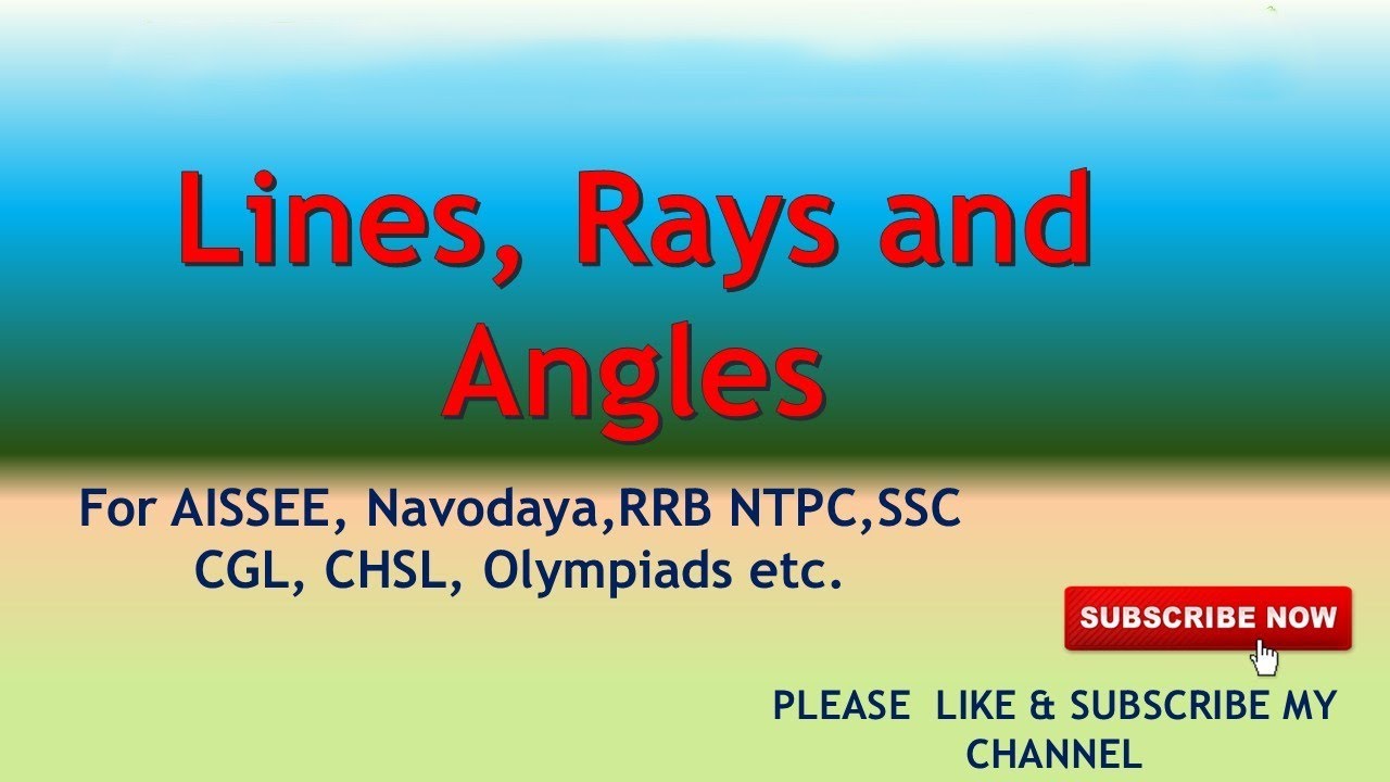 Lines, Rays and Angles@AahaChampsAcademy - YouTube