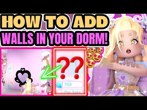 HOW TO ADD WALLS INTO YOUR DORM! **EASY** | Royale High Dorms furniture ...