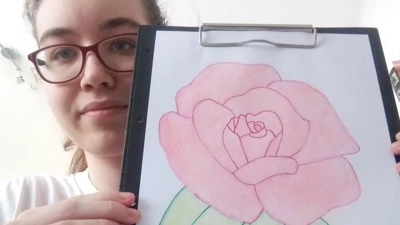 rózsa rajz - YouTube