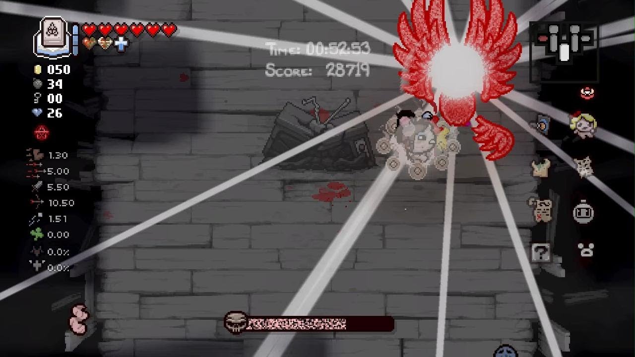 The Binding of Isaac: Rebirth - 0 Hit Dogma and Beast Fight - YouTube