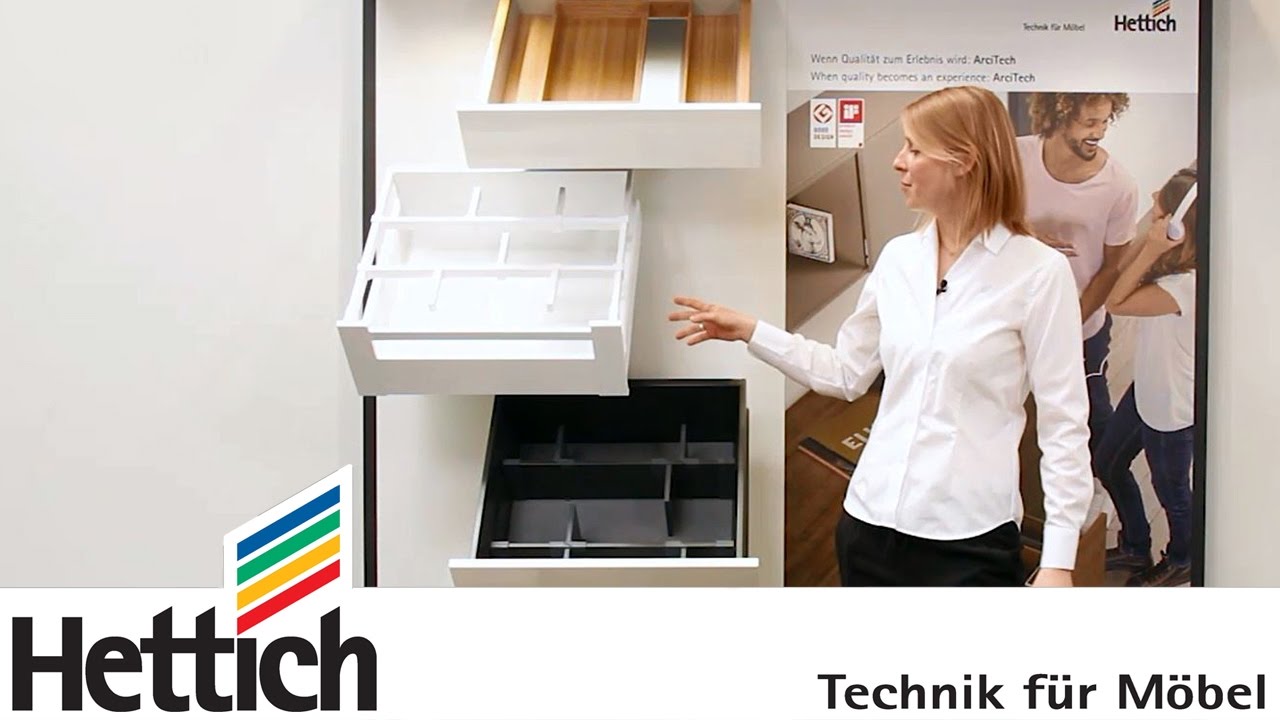 ArciTech drawer assortment: technical briefing by Hettich - YouTube