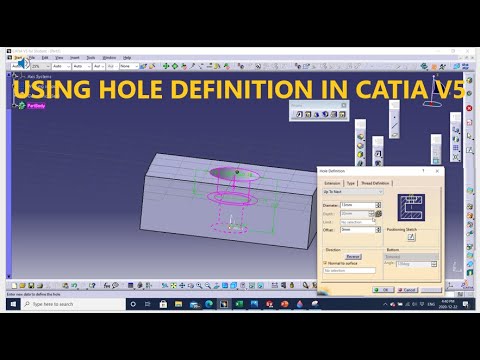 CATIA V5 : HOLE DEFINITION V/S POCKET FEATURE - YouTube