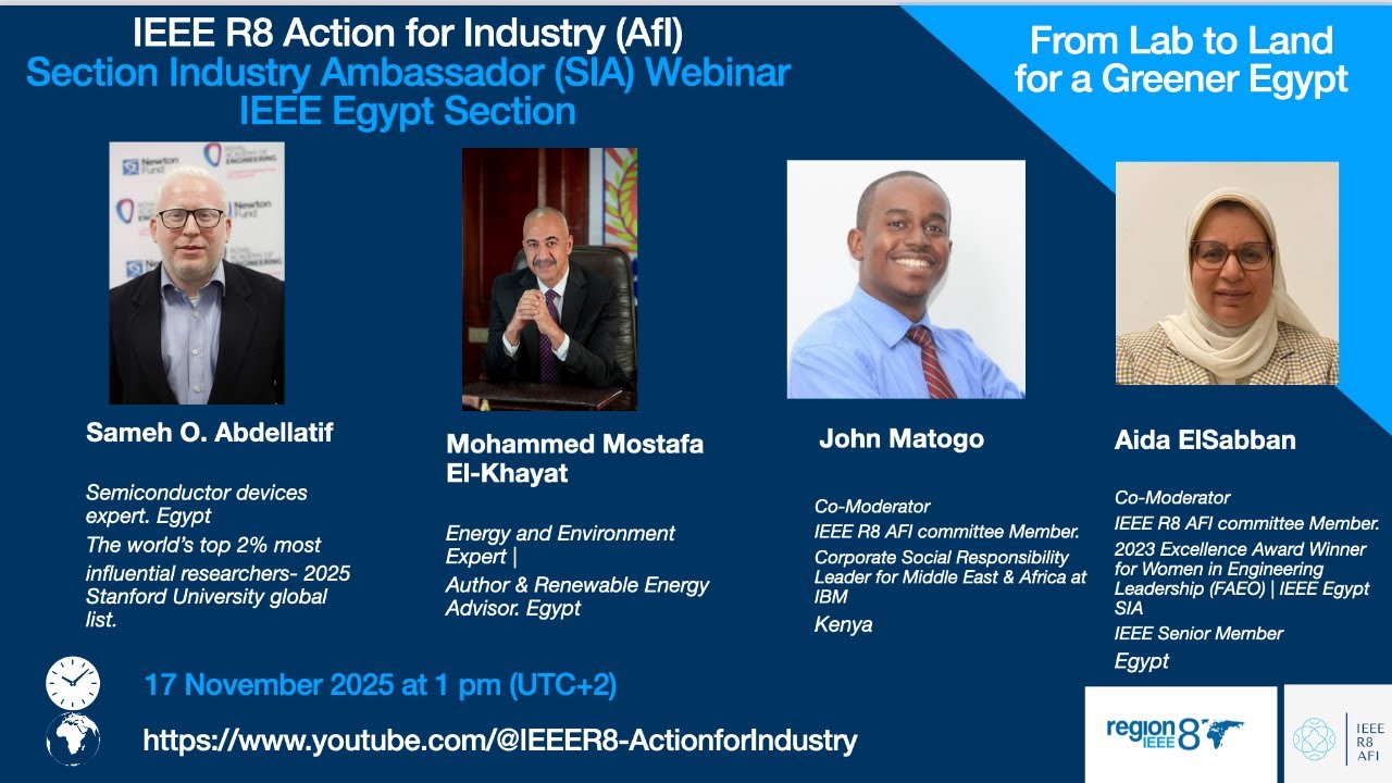 IEEE R8 AfI Webinar - Egypt Section - YouTube