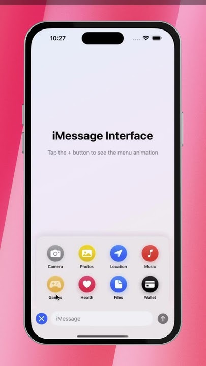 Animated SwiftUI iMessage-Style Menu 📩 - YouTube