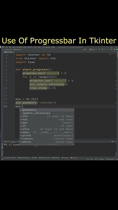 Use Of Progressbar In Tkinter Python Quick Steps Pythonprogramming