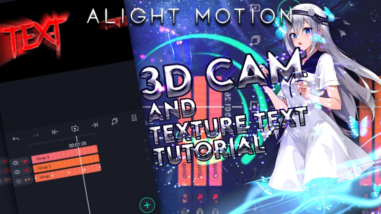 3D Cam & Texture Text Tutorial | Alight Motion | Eng sub - YouTube