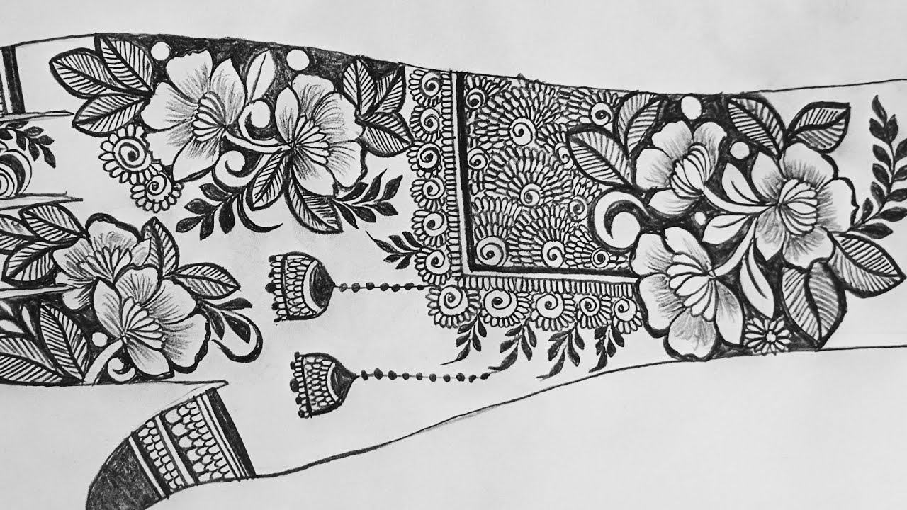 Pencil shading mehendi design|Simple mehendi design|best mehendi design ...