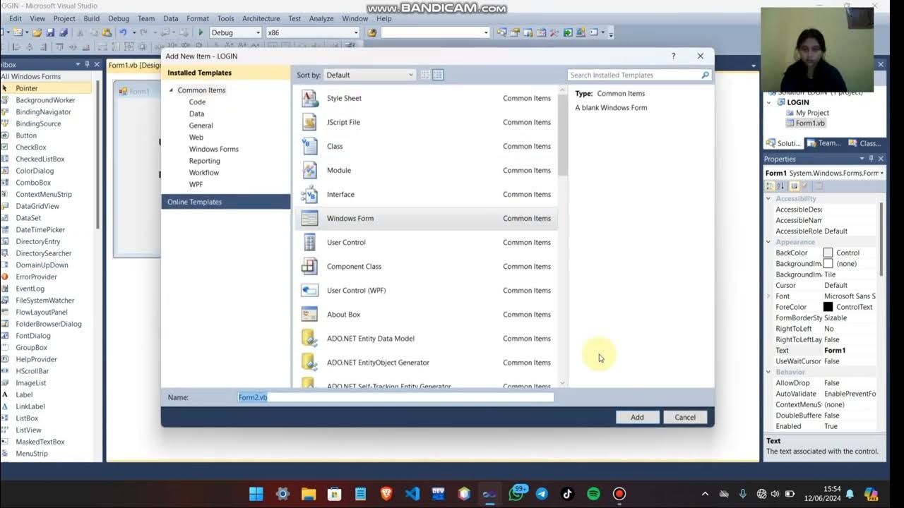 TUGAS 6 MEMBUAT APLIKASI FORM LOGIN MENGGUNAKAN VISUAL STUDIO 2010 - YouTube