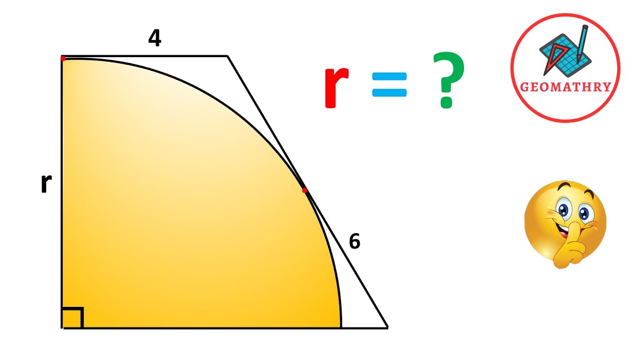 Finding the Radius of the Circle in the Trapezoid with 3 Ways - YouTube