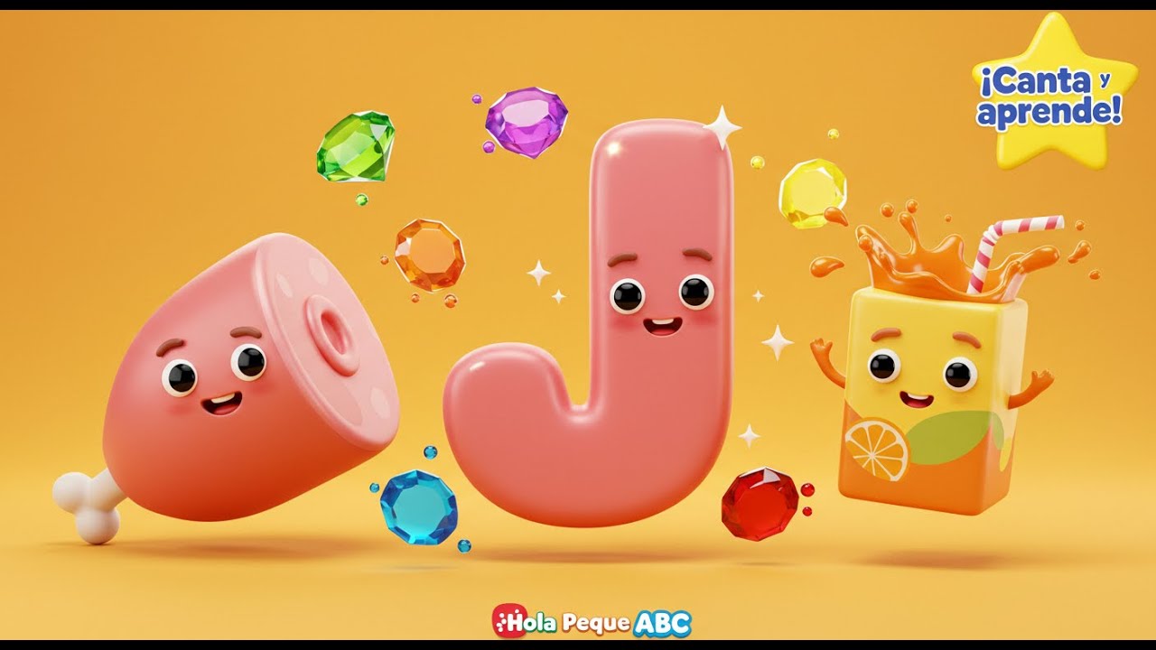 ¡Aprendamos la letra J! 🐖💎🍹 | Canción Infantil con Jamón, Joya y Jugo ...