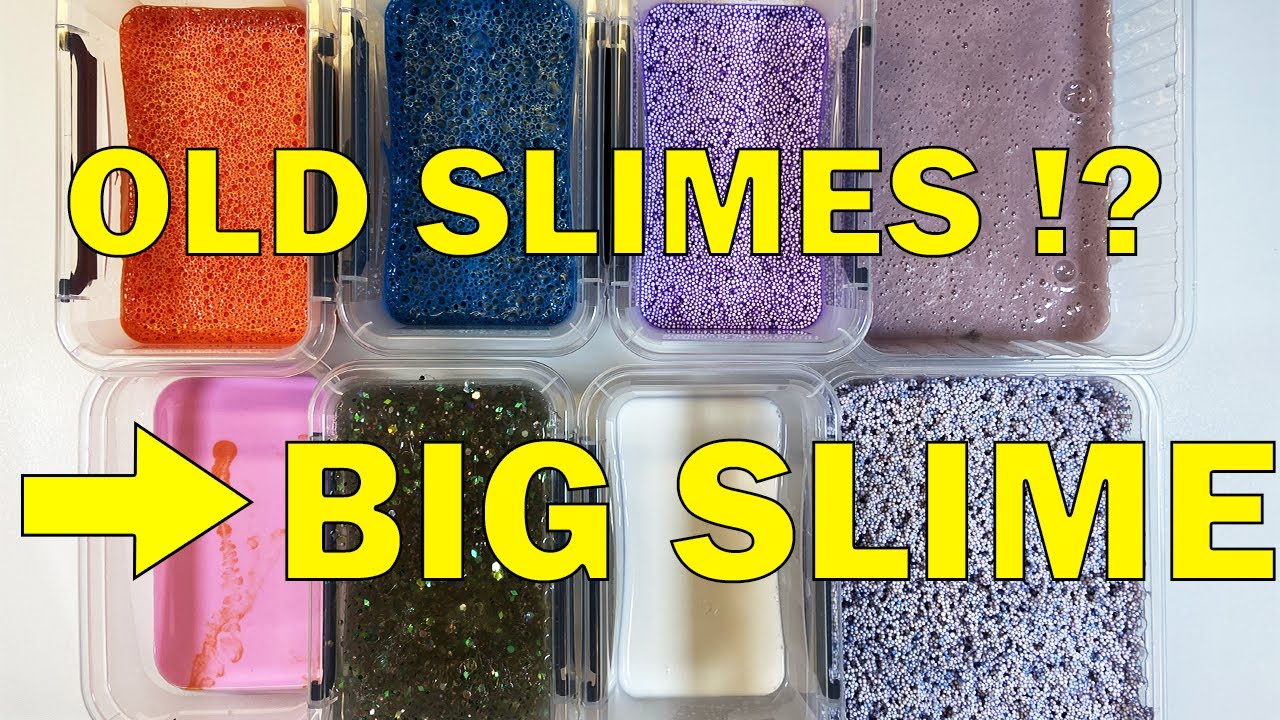 Mixing Old Slimes Together - Big Slime Smoothie - YouTube