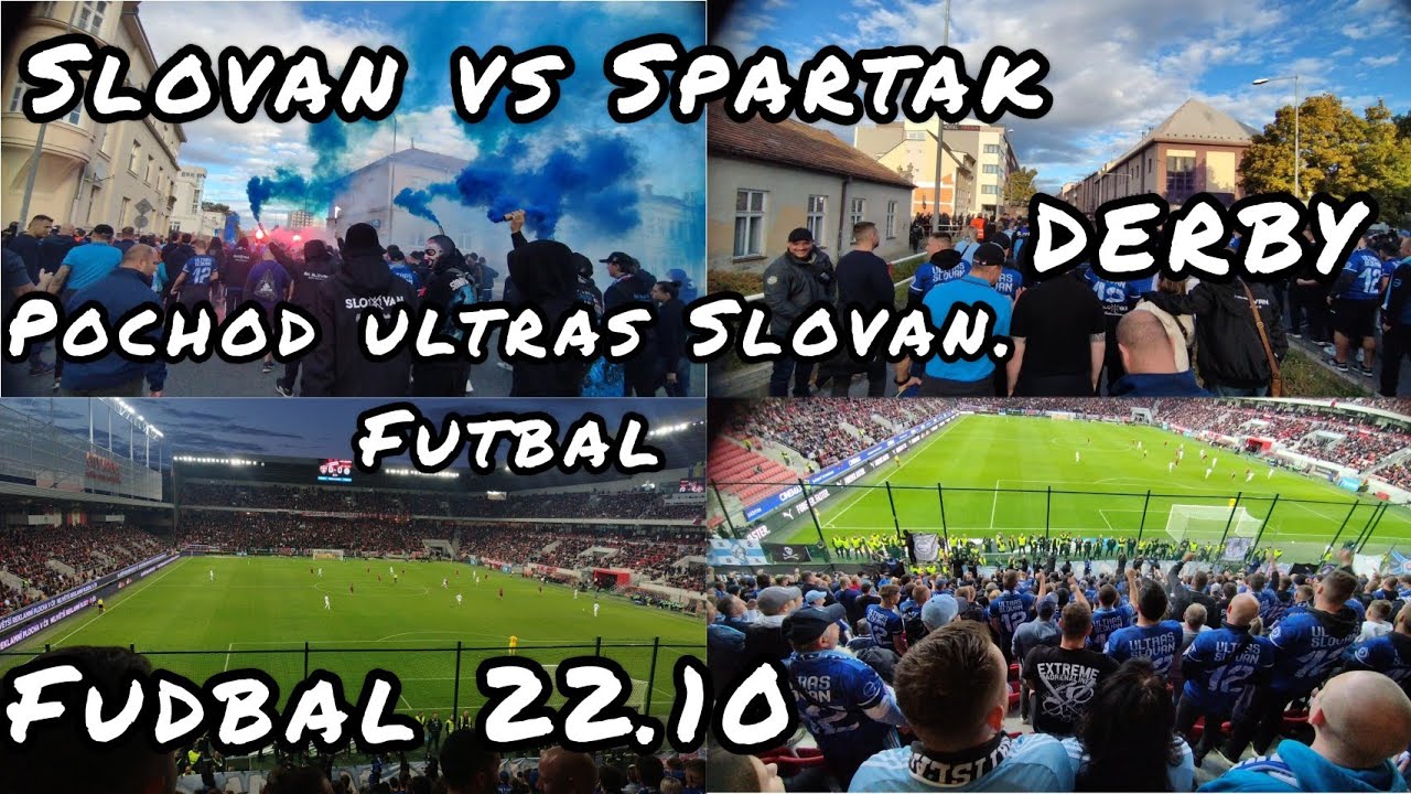 pochod + futbal Slovan vs Spartak DERBY 22.10 ultras Slovan #ultras # ...