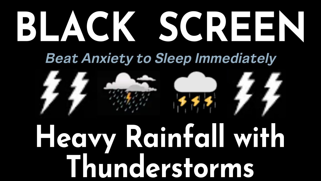 THUNDER & HEAVY RAIN ON FACTORY TIN ROOF - Try listening for 3 minutes ...