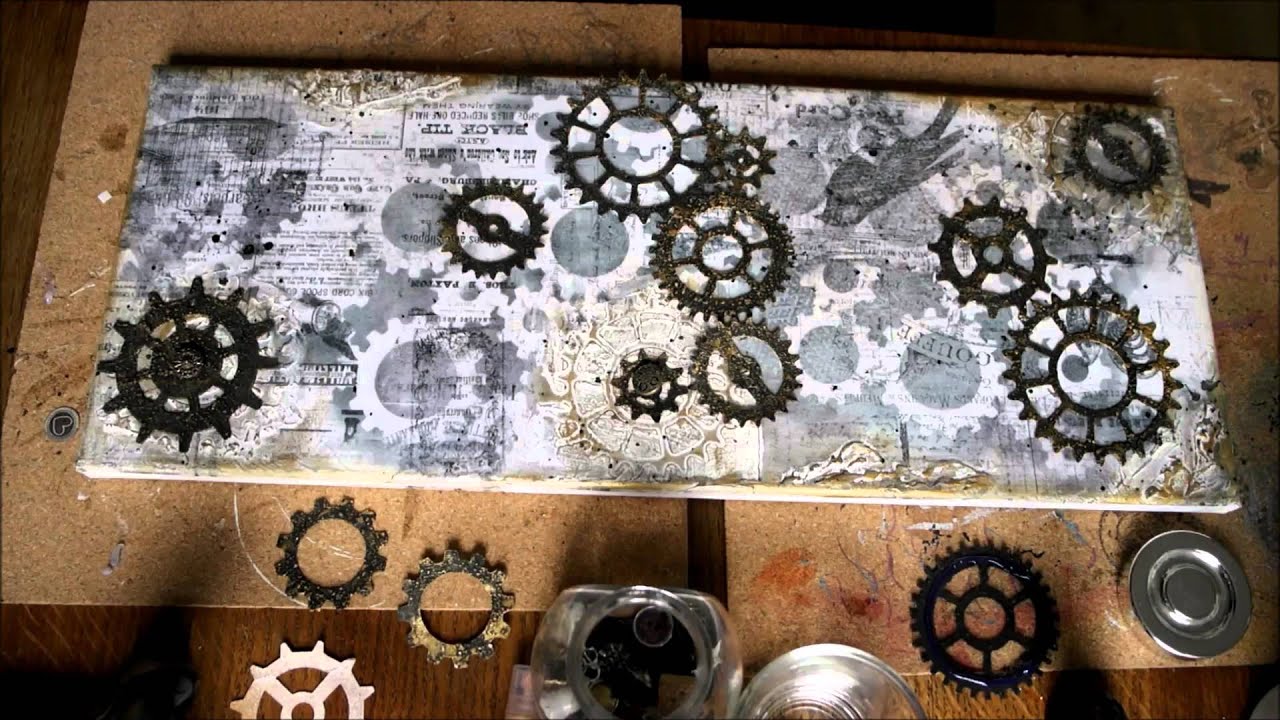 Mixed Media Canvas Clock Youtube