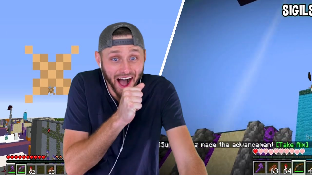 SSundee snipes sigils from across the map in minecraft among us - YouTube