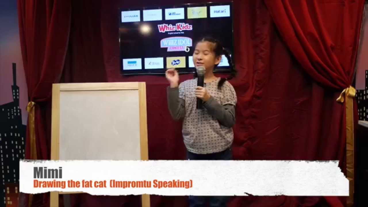 Impromptu speaking "The fat cat" by Mimi - YouTube