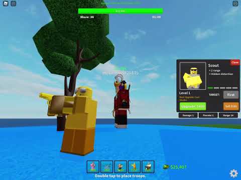 Golden scout skin showcase!Roblox TDS - YouTube