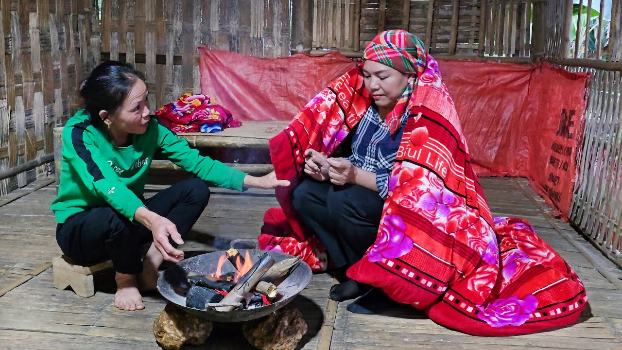 lonely woman miserable in the wind, the kindness and warmth of the ...