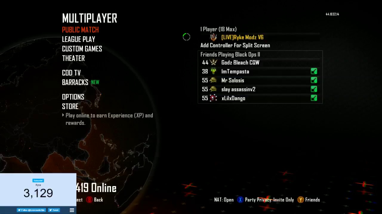 BLACK OPS 2: Modded Lobbies on XBOX ONE & 360! (XP LOBBY, CAMO LOBBY ...