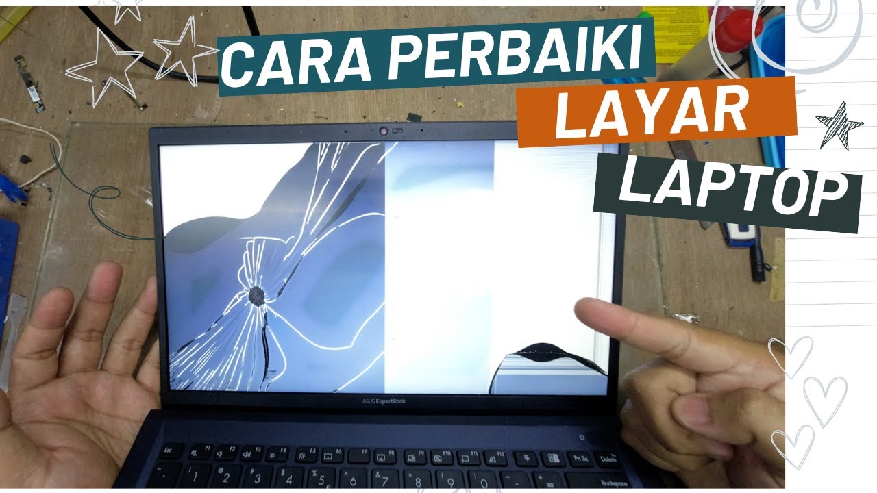 Cara Mudah memperbaiki Layar PECAH Laptop ASUS Expertbook L1400cd LED ...