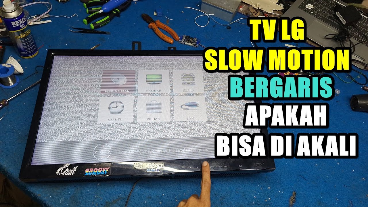 MENGAKALI LAYAR TV LG GAMBAR SLOW MOTION BERBAYANG BERGARIS - YouTube