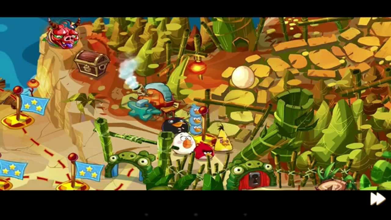 Angry Birds Epic Walktrough part 23 Red and Chuck vs Bamboo Forest 1 6 ...