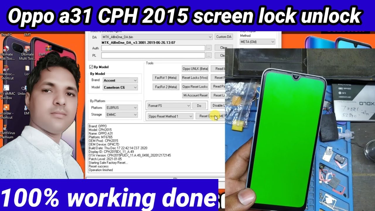 Oppo a31 CPH2015 Screen lock remove kesa kare | oppo a31 pin pattern ...