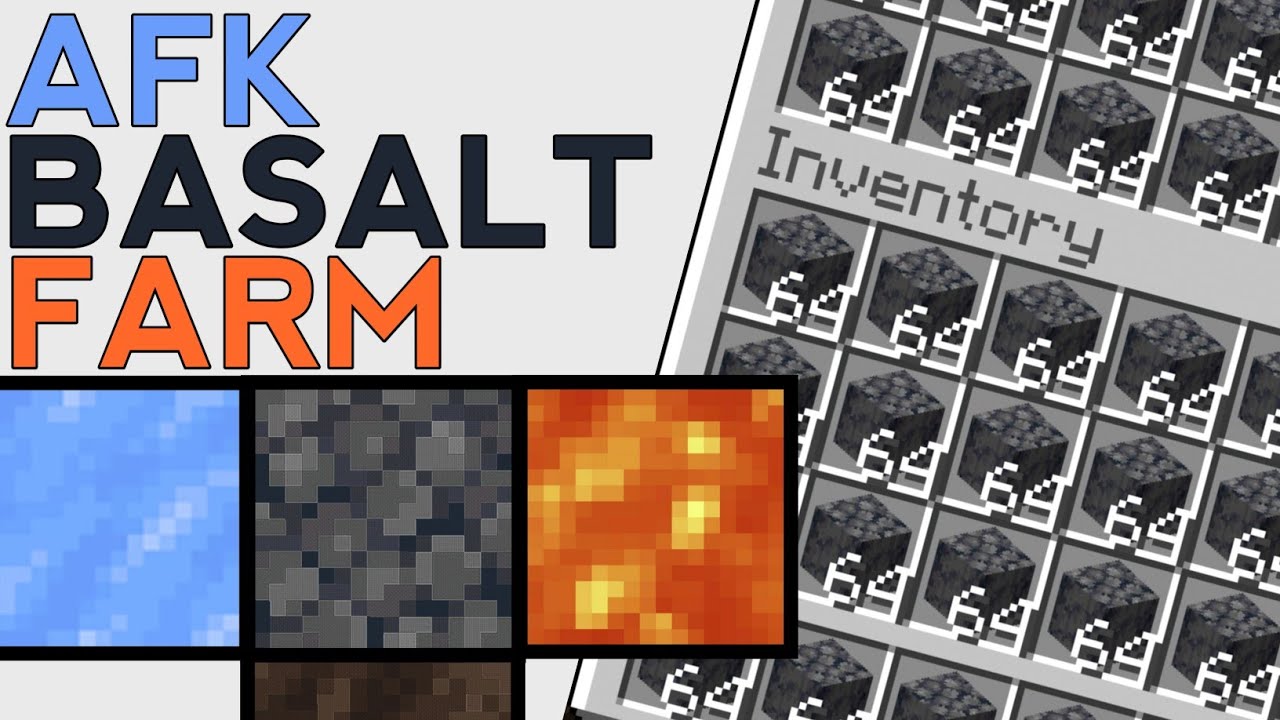 AFK BASALT FARM For Minecraft (മലയാളം) Java or Bedrock! - YouTube