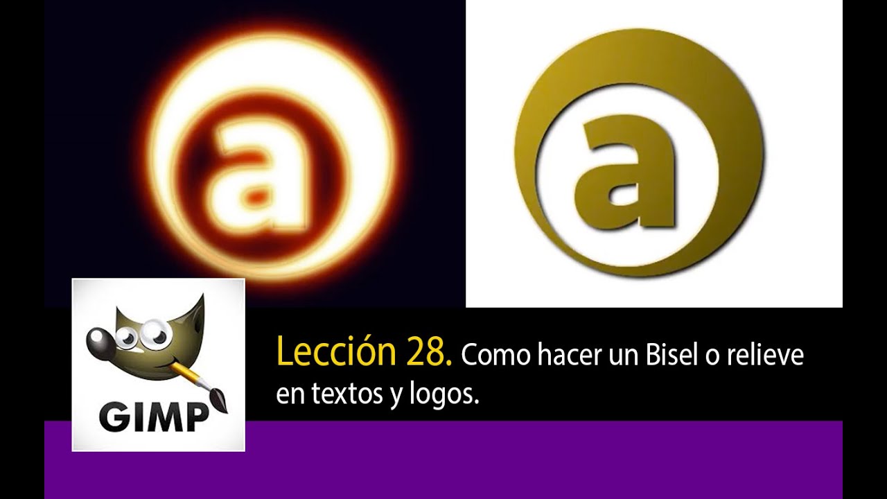 Tutorial de Gimp - lección 28. Como hacer un Bisel o relieve en textos ...