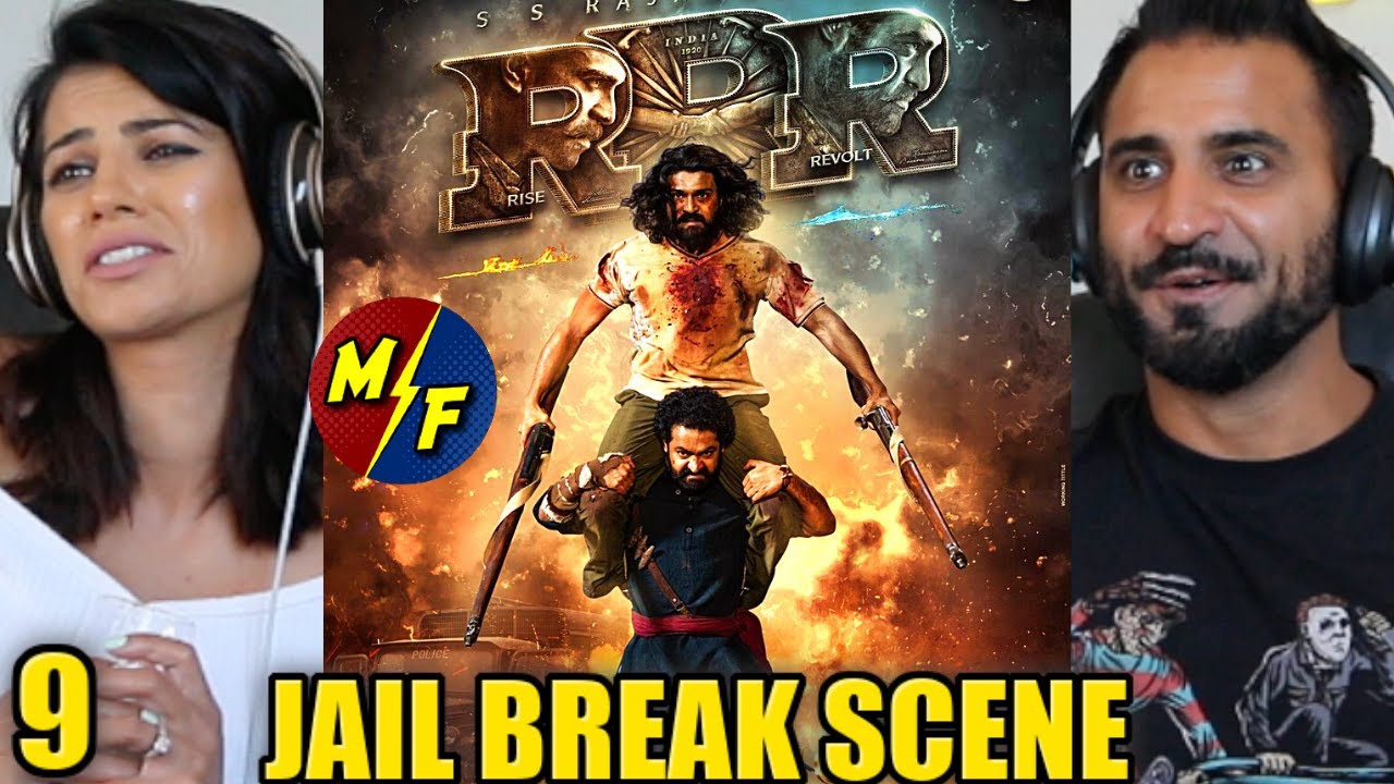 RRR JAIL BREAK SCENE REACTION!! | Part 9 - RRR Pre Climax Scene | Jr ...