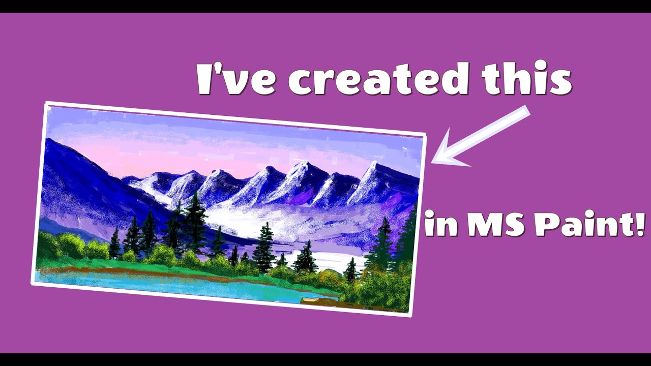 Recreating Bob Ross painting in MS Paint - speedpaint (ep. 1) - YouTube