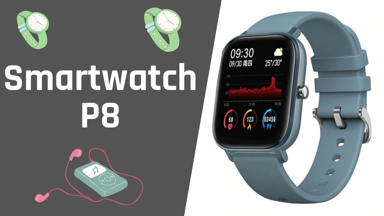 Smartwatch P8 Fitness Tracker Esportivo Preto é bom ? - YouTube
