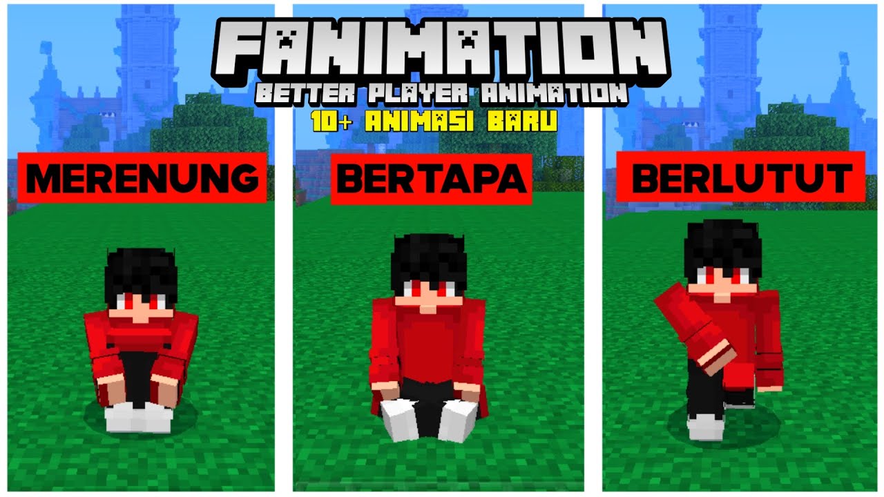 Add-on Animasi Player Realistic Di Minecraft Mcpe 1.20 - 1.21+ | Fanimation U7 - YouTube