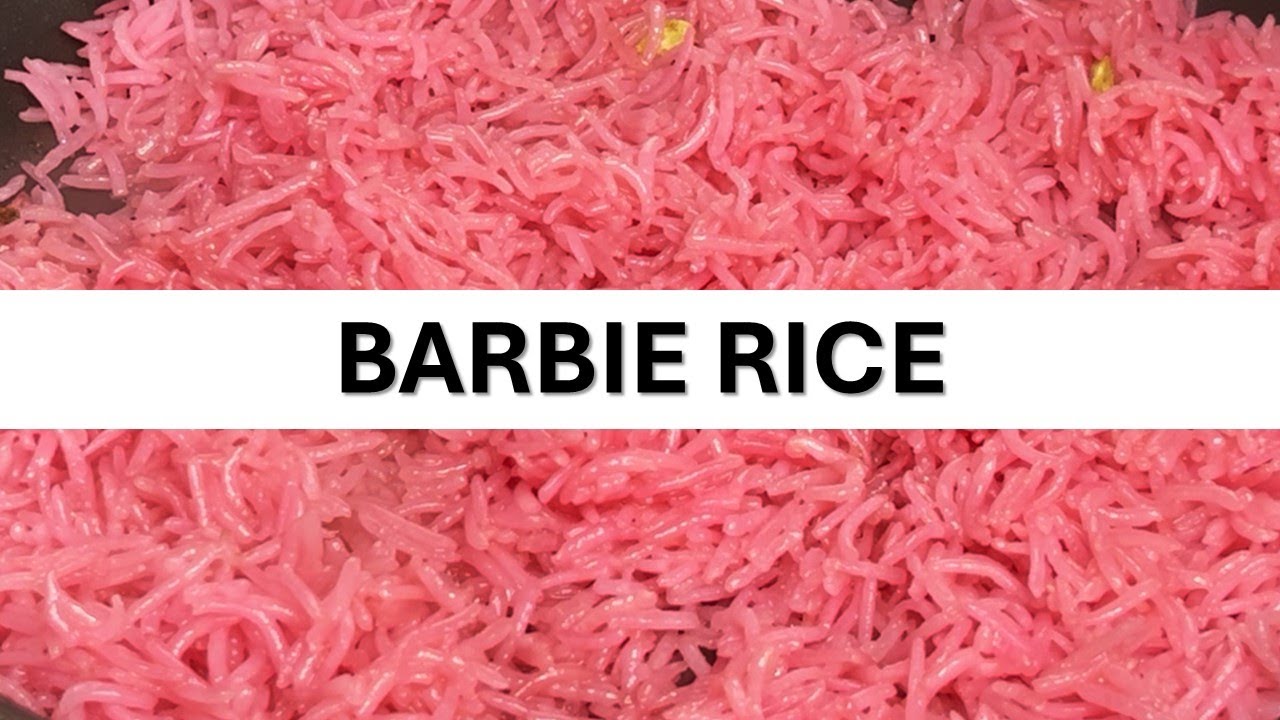 Pink Food Challenge | Barbie Rice | Coloured Rice Recipe | Honey Rice ...