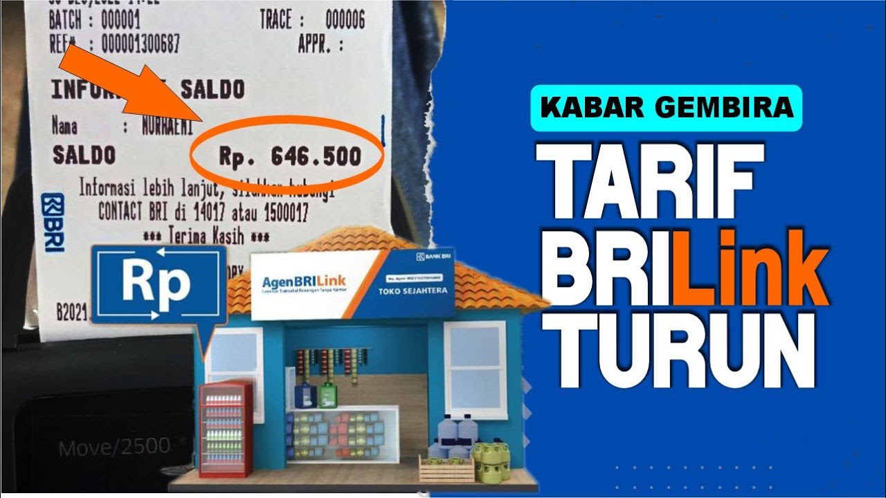 Kabar mengejutkan tarif agen BRILink Turun fantastis | BRILink #120 ...