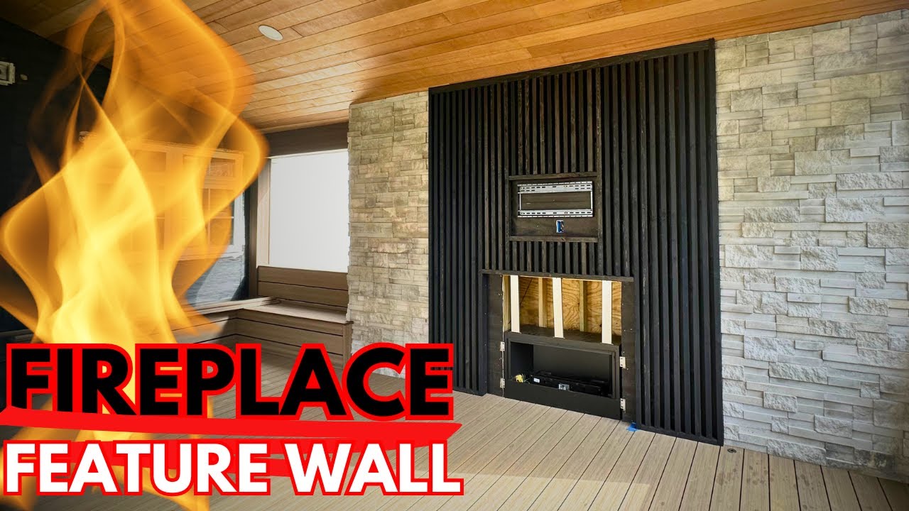 Building A Fireplace Feature Wall In A Screen Porch - YouTube
